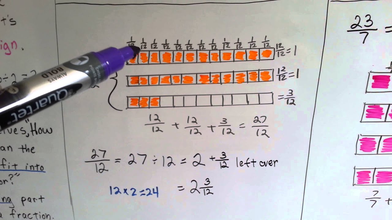 Grade 4 Math 8 4a Turn Improper Fraction Into Mixed Number YouTube grade-4-math-8-4a-turn-improper-fraction-into-mixed-number-youtube