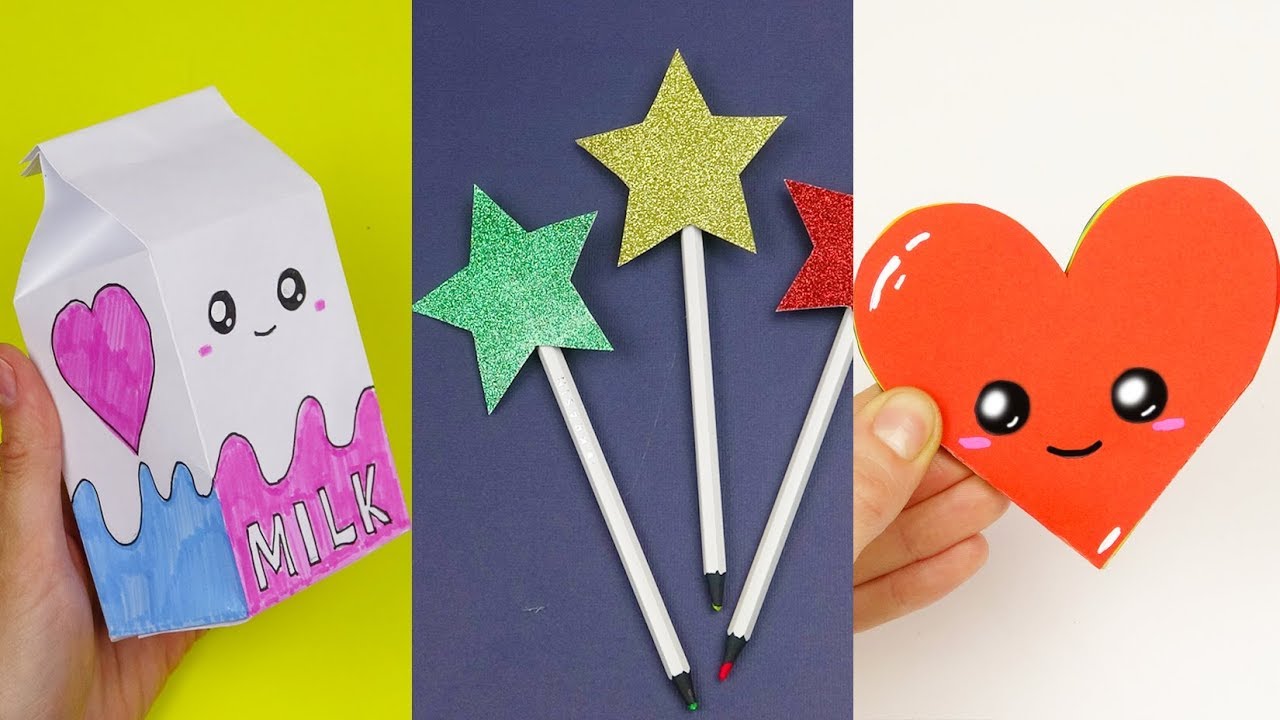 5 DIY School Supplies | Easy DIY Paper crafts ideas - YouTube