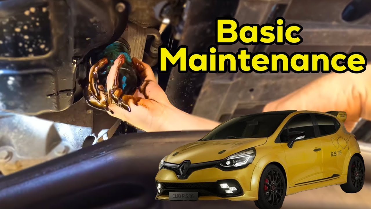 Renault Clio IV R.S. EDC Service | Engine Oil And Air Filter Change ...
