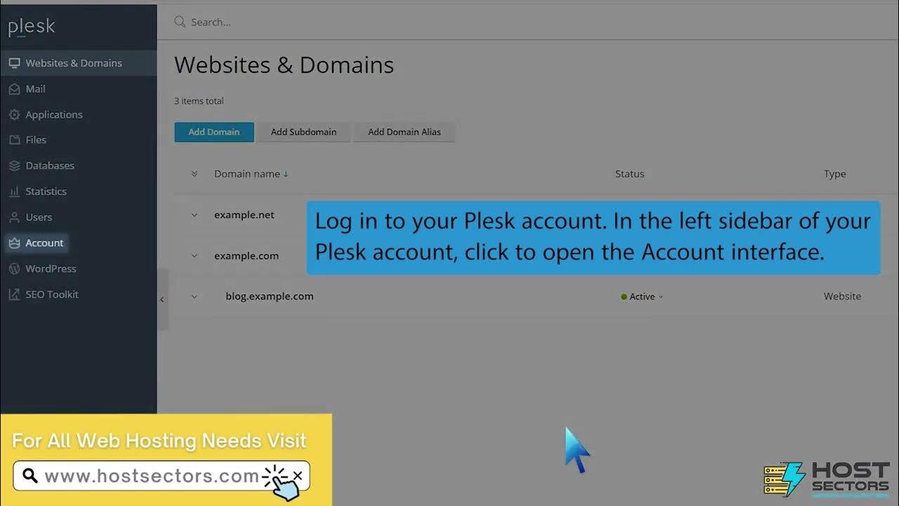 How to change your Plesk account contact details HostSectors - YouTube