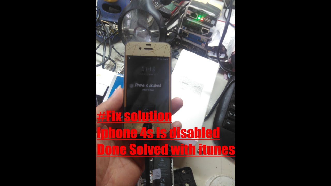 Fix solution iphone 4s is disabled Done Solved with itunes - YouTube