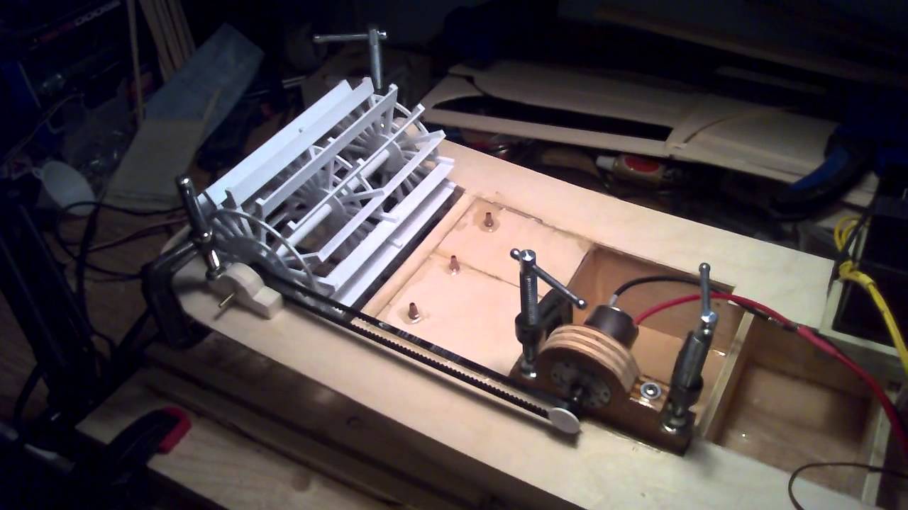 motor test #2 for Creole Queen inspired RC boat build - YouTube