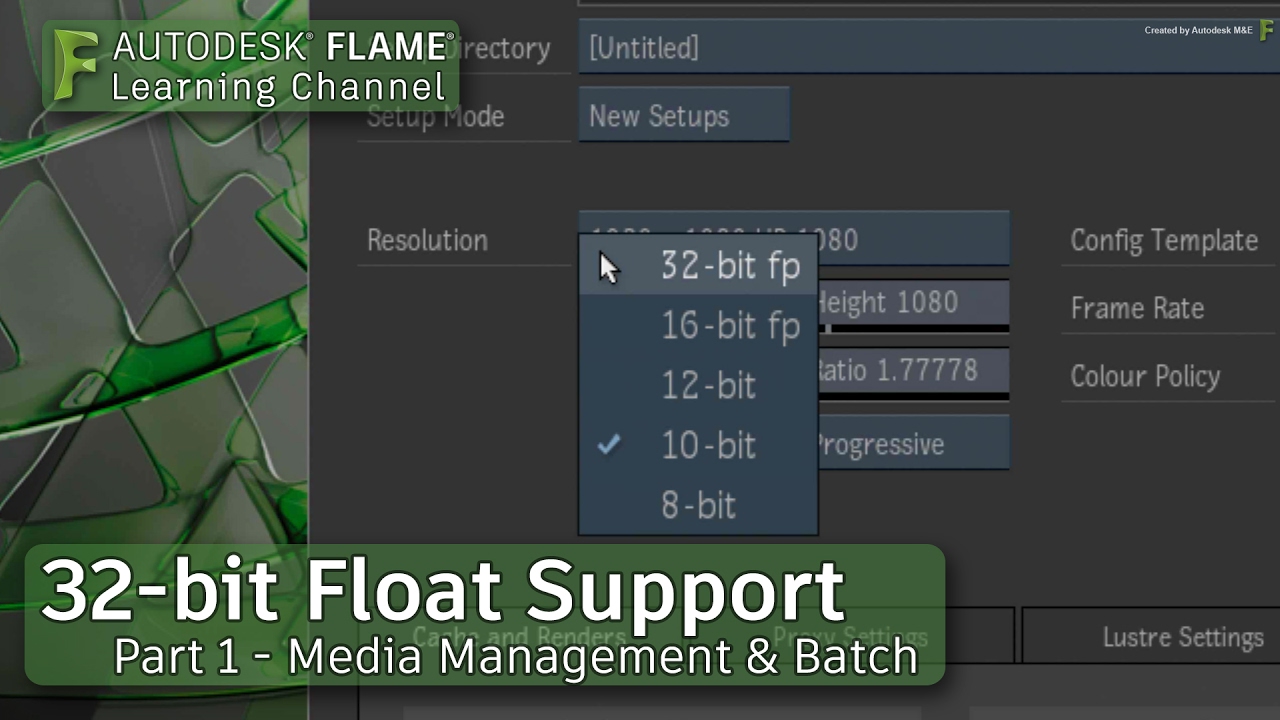 32-bit Float Support - Part 1 - Media Management & Batch - Flame 2018 ...