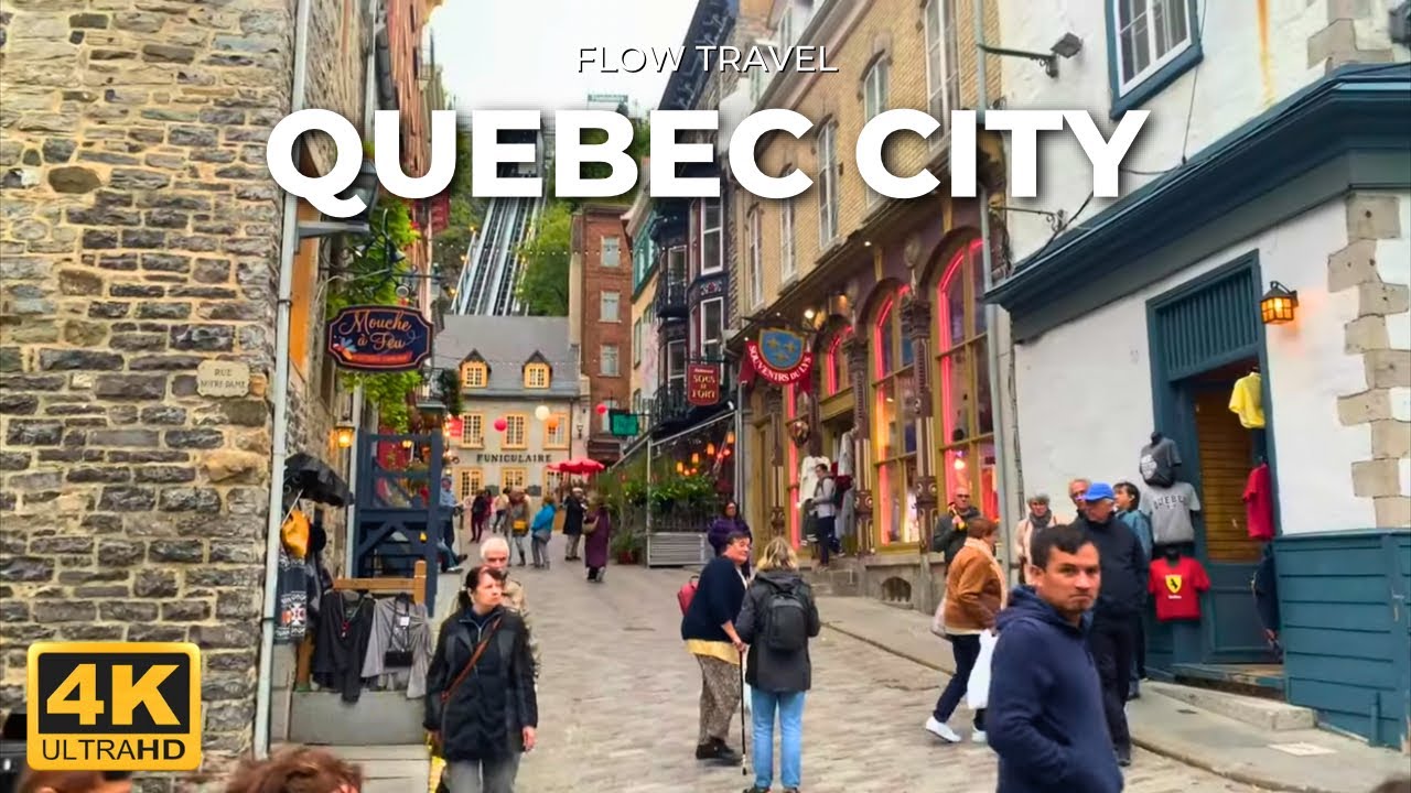 [4K] Quebec City, Canada Virtual Tour | Montmorency Fall, Old Quebec ...