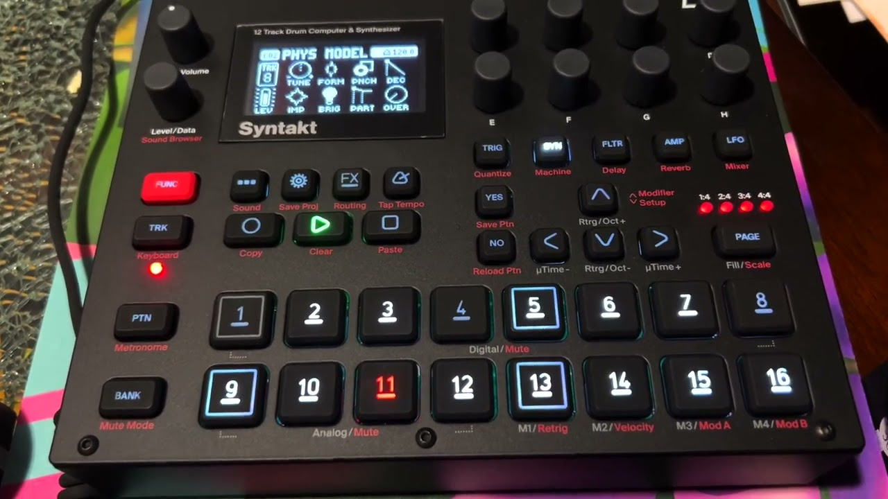 #SYNTAKT Jam 1 (no talking) 1st pattern and Physical Modeling Feature ...