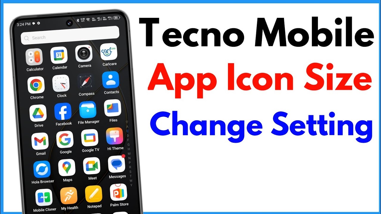 Tecno Spark 10 Pro App Icon Size Change | Icon Size Tecno - YouTube