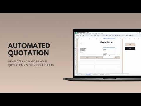 Automated Quotation - Google sheets template - YouTube