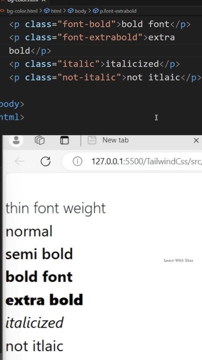 Tailwind CSS Font Weights & Styles#TailwindCSS #WebDevelopment # ...