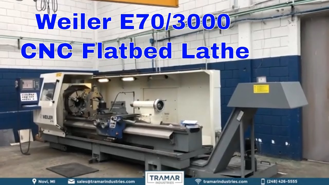 (2011) Weiler E70x3000 CNC Lathe For Sale - YouTube