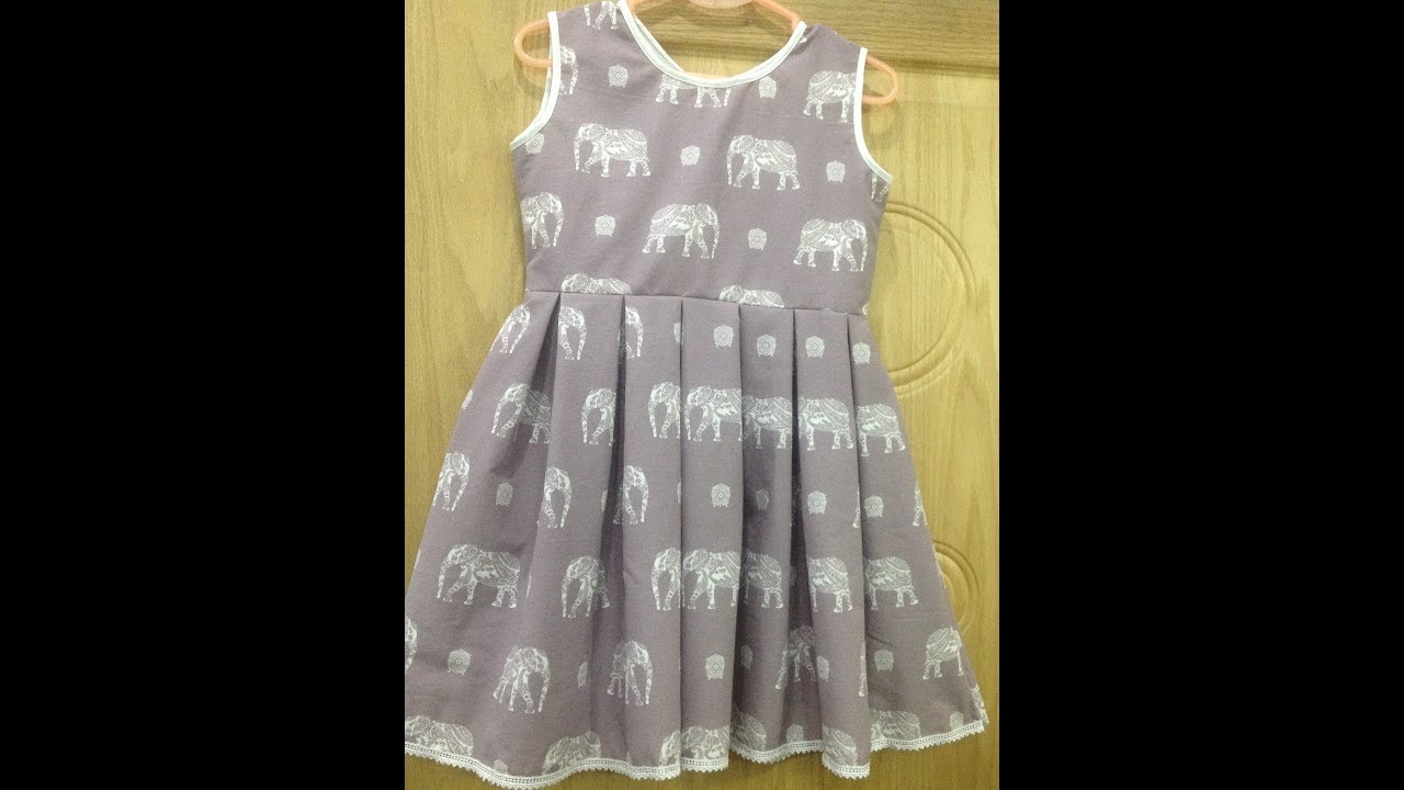 Box Pleated Frock for Girls|| Part-2|| Easy Cutting and Stitching - YouTube