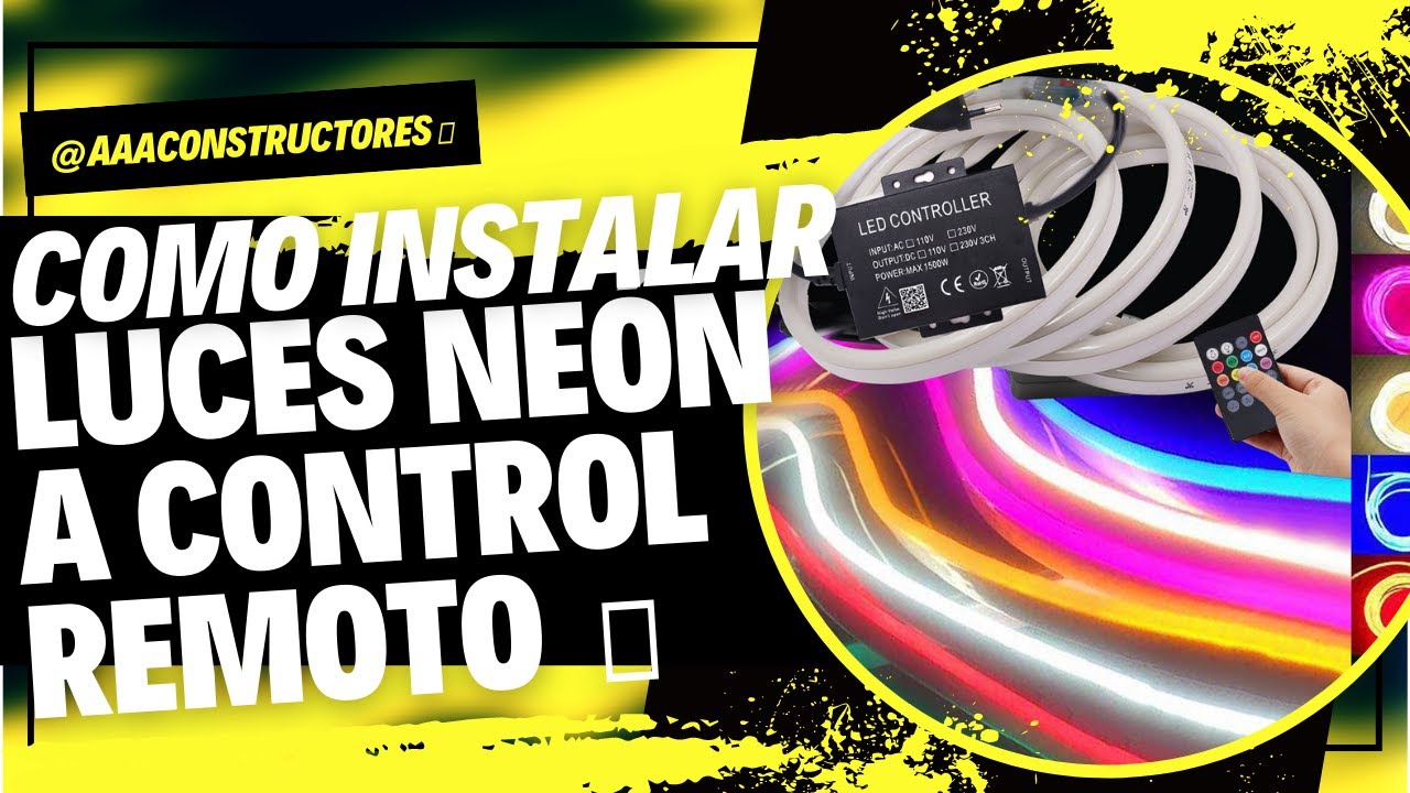 ⚡como instalar luces de neón a control remoto ⚡🤯 - YouTube