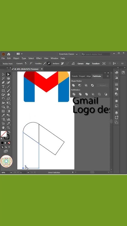 Gmail Logo Design In Illustrator Tutorial | How To Make Gmail Logo In ...