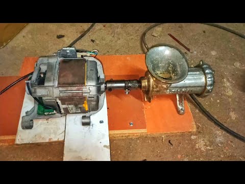 Çamaşır Makinesi Motorundan Kıyma Makinesi • Meat grinder making • Diy
