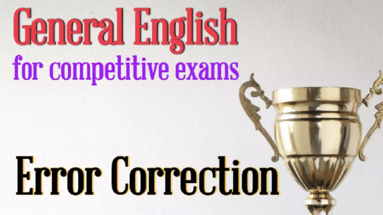 #WBCS 2023 GENERAL ENGLISH | ERROR CORRECTION | Part - 1 - YouTube