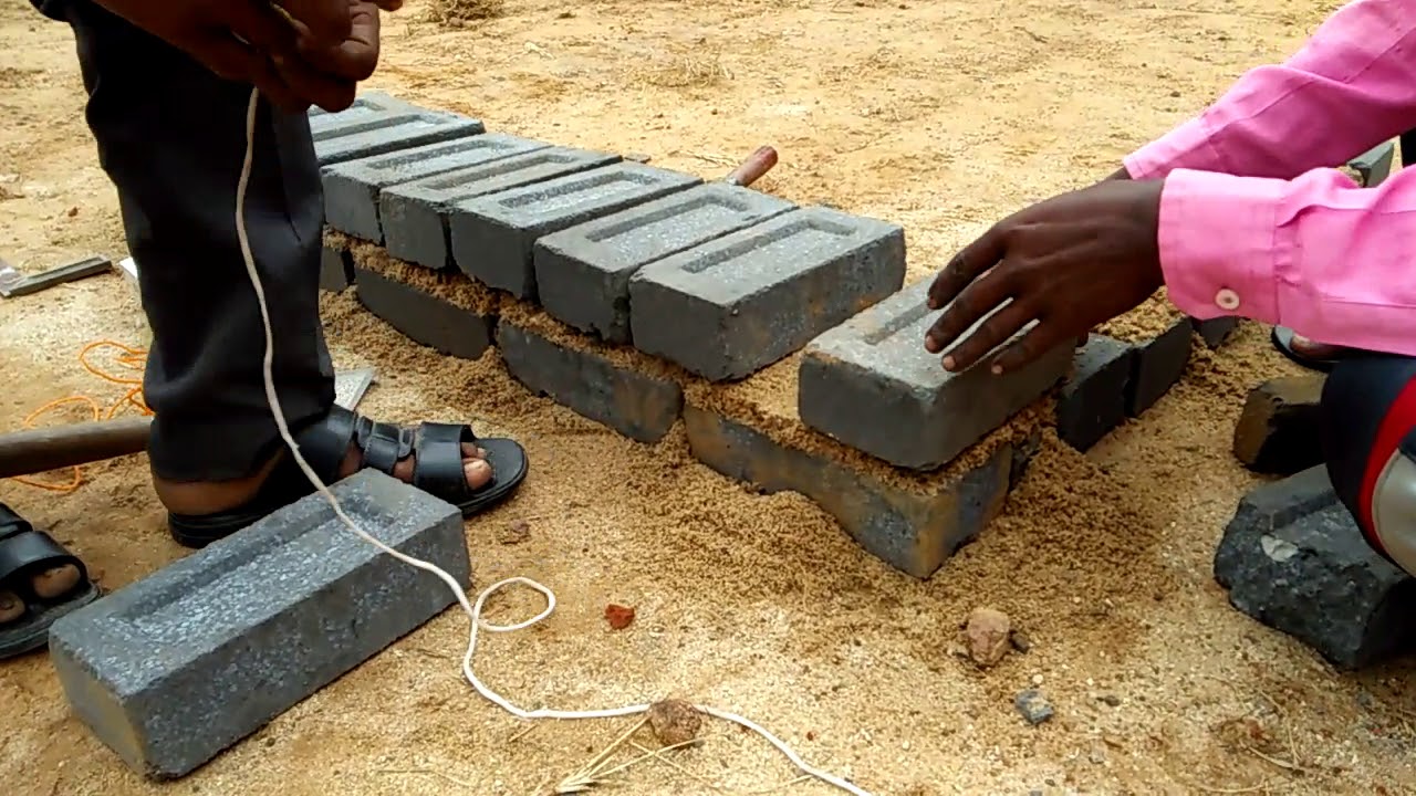 Rural mason training English bond L - YouTube