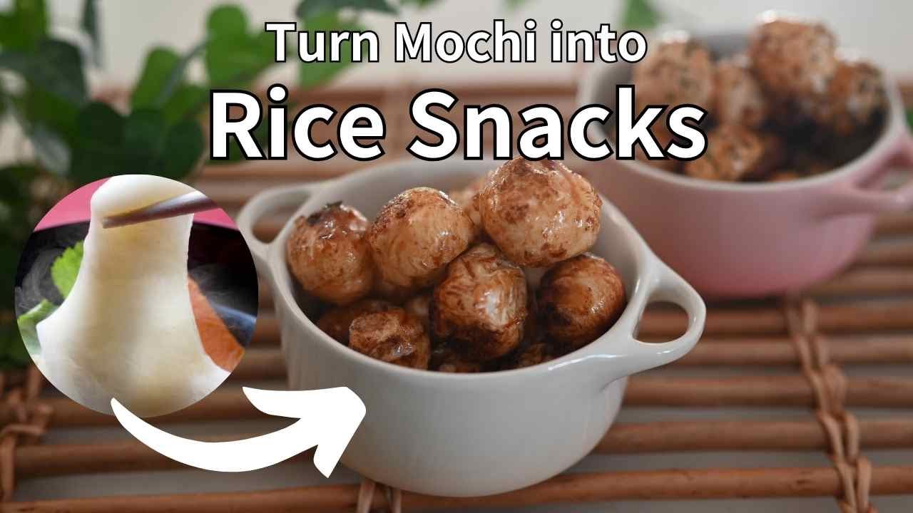 Turn Mochi into Tasty Oil-Free Rice Snacks! Recipes in 1 Minute! | Any ...
