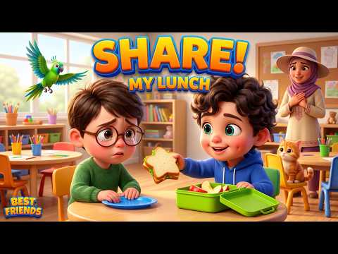 My First School Lunch & Tiffin Sharing | Daily Routine & English Practice 🍎 Kids Animated Story