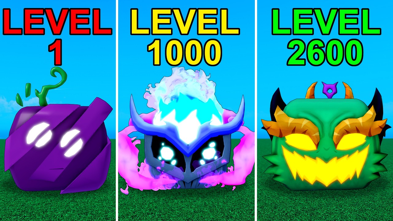 Blox Fruits Level 1 - 2600 Using Every Reworked Fruit - YouTube