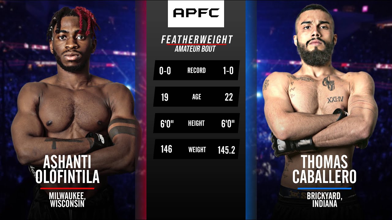 APFC 5: Ashanti Olofintila vs Thomas Caballero | #MMA #FULLFIGHT - YouTube