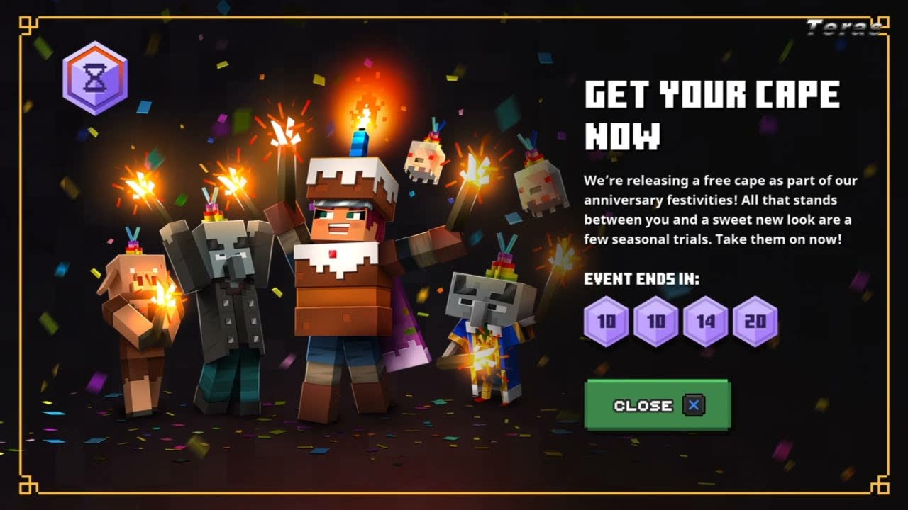 Minecraft Dungeons Anniversary Event #1 Birthday Cake Armor - YouTube