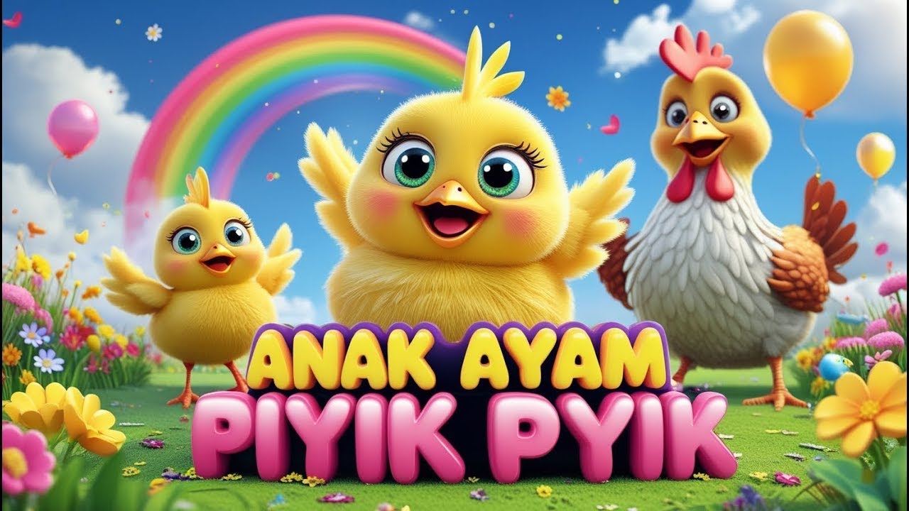 ANAK AYAM PIYIK PIYIK | 5 BEBEK KECIL BERMAIN | CIT CIT CUIT | SUARA ...