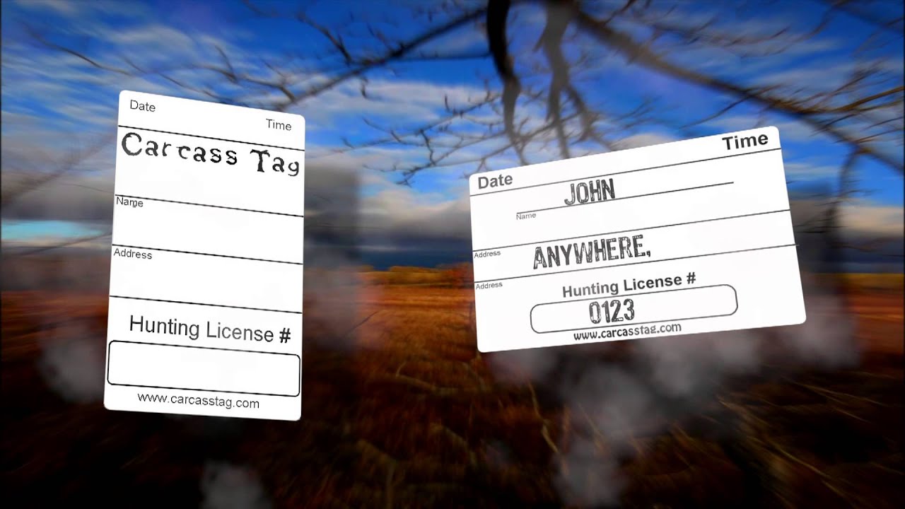 Carcass Tag Commercial 30 Sec #2 - YouTube