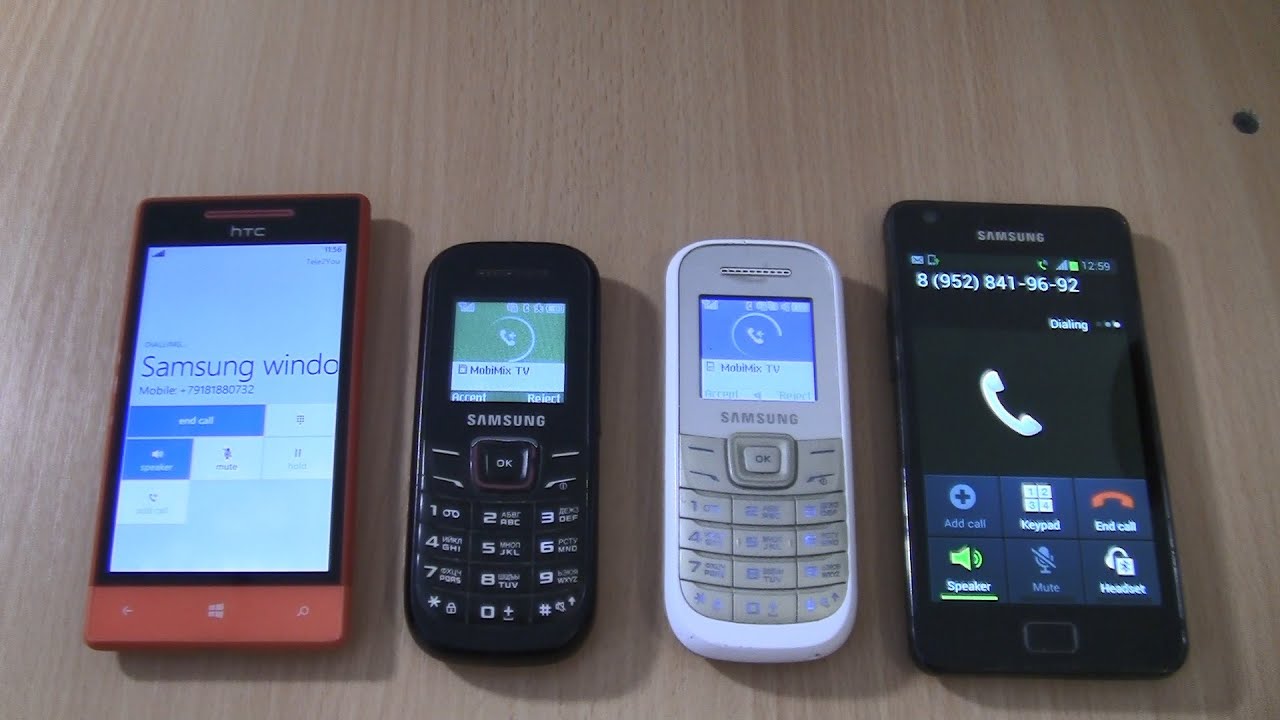 Samsung 1200M+1200R+S2 +HTC Double Incoming & Outgoing call at the Same ...