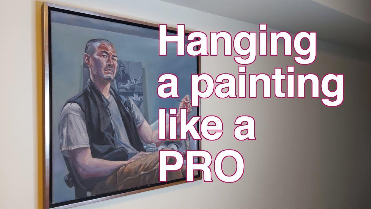 How I Hang a Painting With Strap Hangers - YouTube