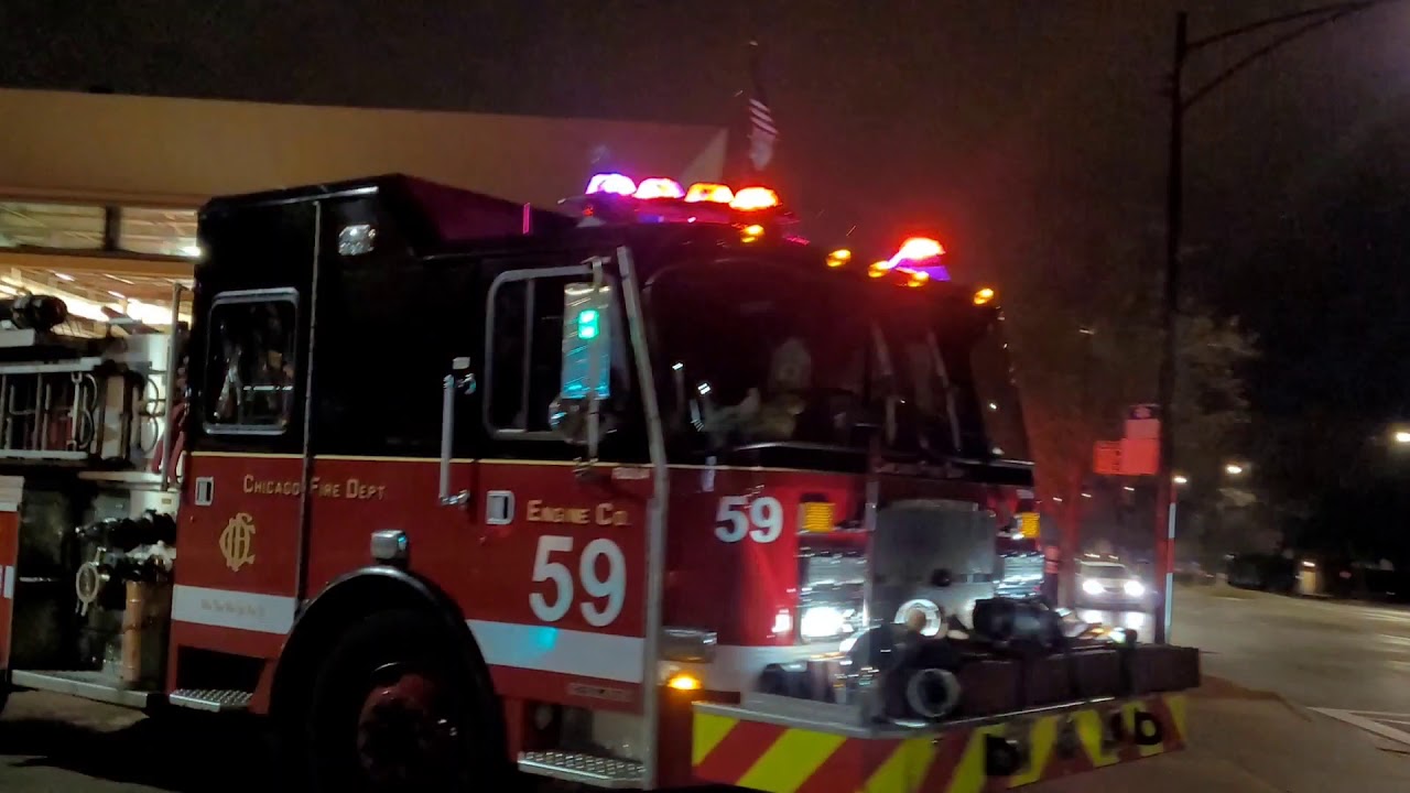 chicago fire department engine 59 responding - YouTube