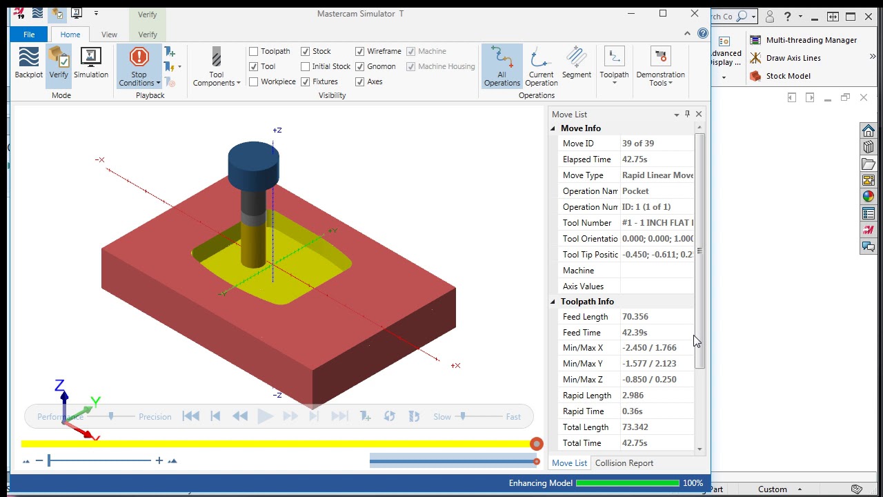 53 - Mastercam for SolidWorks - Ramp Entry Pocket - YouTube