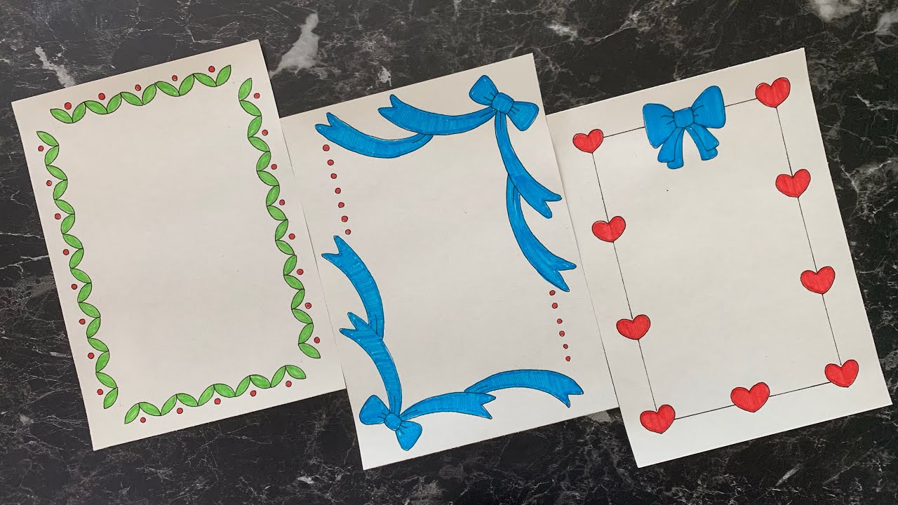 3 Beautiful Border Designs/Project Work Designs/Title Page/Book/Project ...