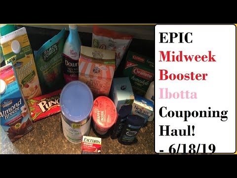 EPIC Midweek Booster IBOTTA Couponing Haul!- 6/18/19- *INSANE DEALS ...