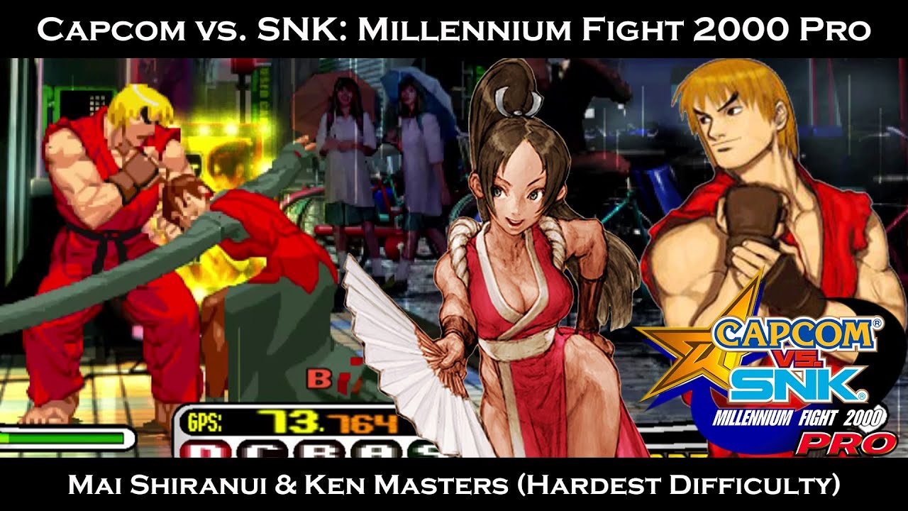 Capcom vs SNK Pro - Ken Masters & Mai Shiranui Arcade Run (No Continues) - YouTube