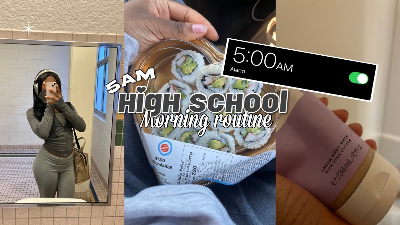 5AM HIGH SCHOOL MORNING ROUTINE | ootd, chit chat, yoga - YouTube