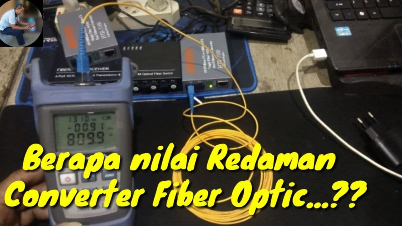 Mengukur Redaman Converter Fiber Optic - YouTube