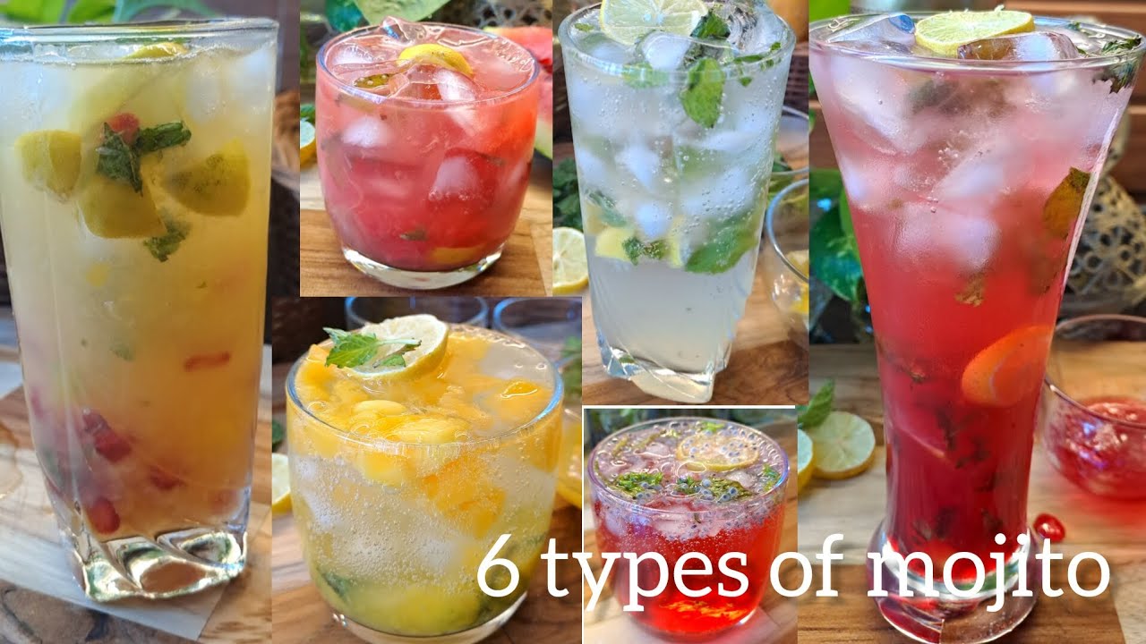 6 Easy Summer Mojitos | 6 Different Summer Drinks Recipe | 6 तरह के ...