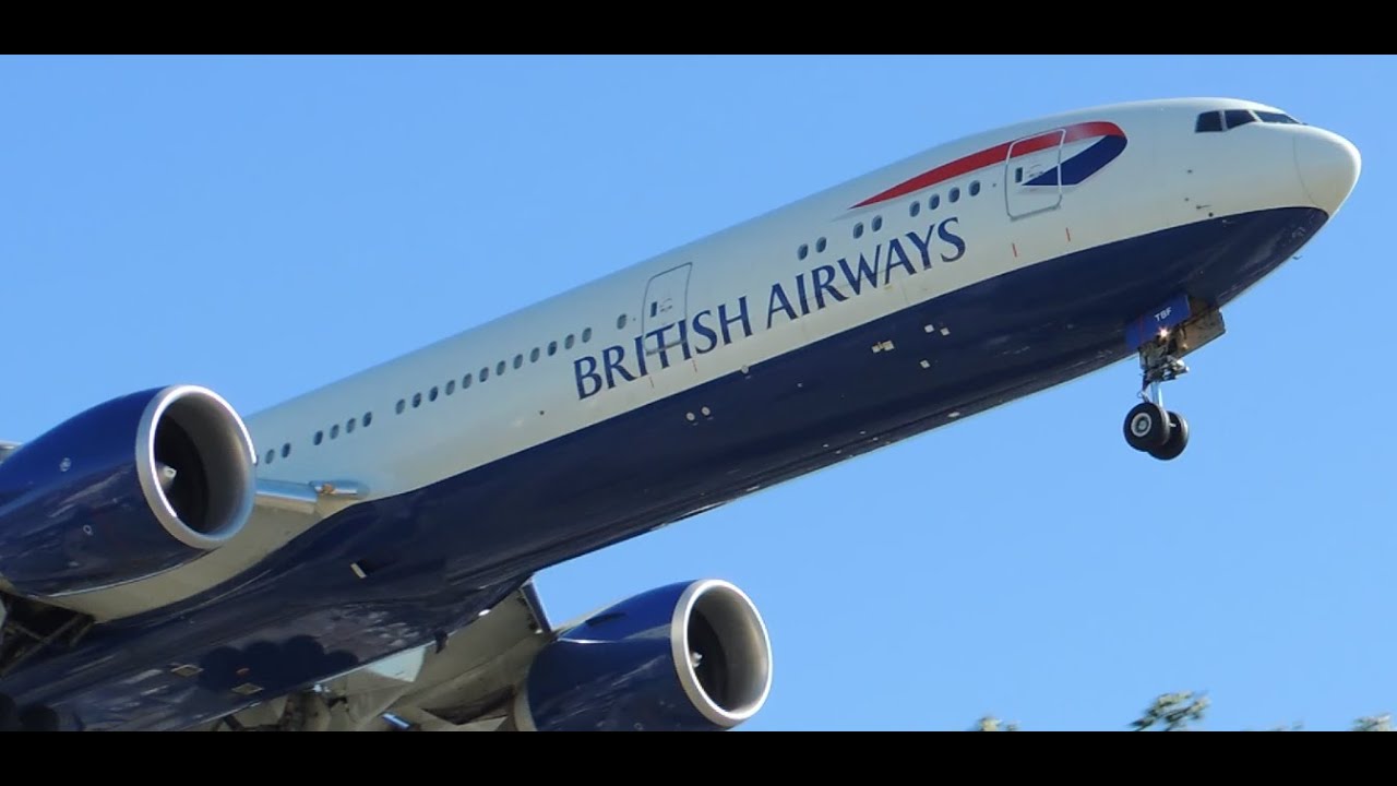 British Airways Boeing 777-300ER [G-STBF] landing in LAX - YouTube