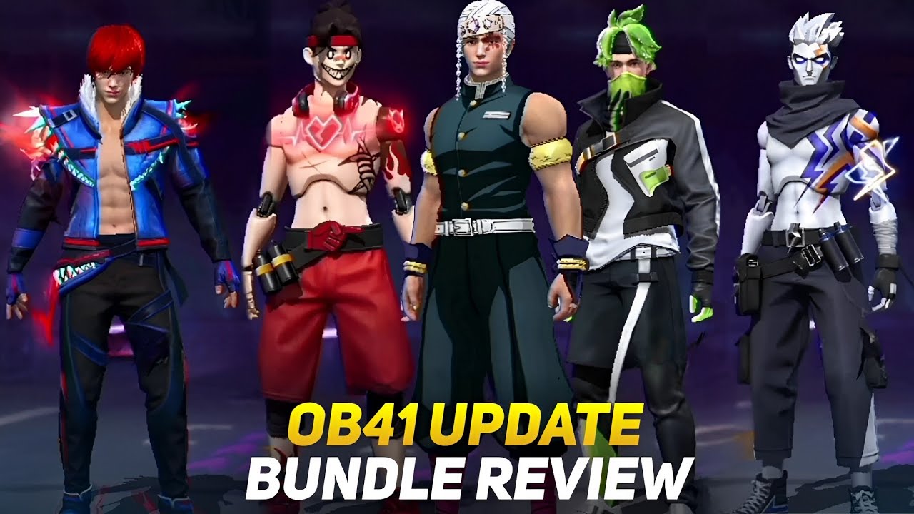 OB41 UPDATE ALL BUNDLE REVIEW l FREE FIRE NEW EVENT l OB41 UPDATE FREE ...