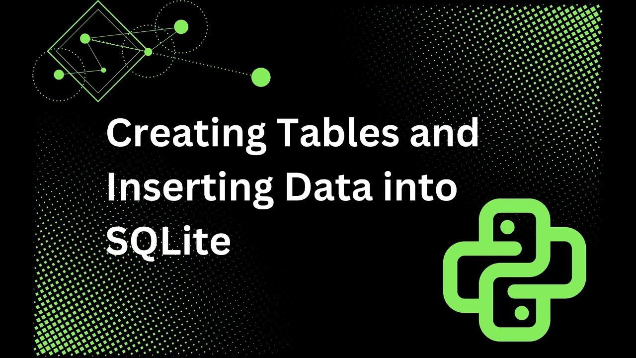 [Tagalog] Part 3: Creating Tables and Inserting Data into SQLite - YouTube