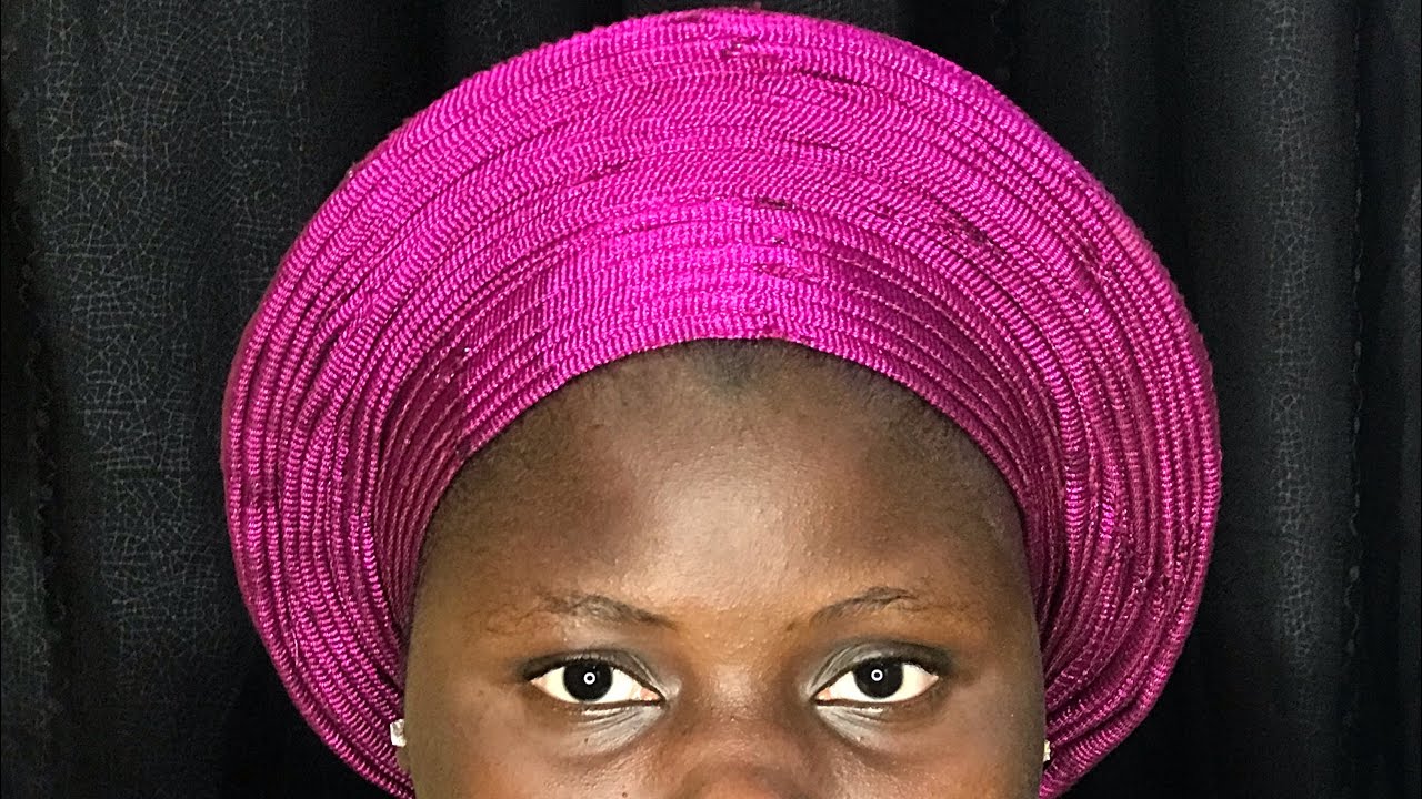 Easy way to tie full round gele - YouTube
