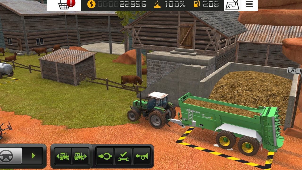 FS 18 gameplay//Cow milk and waste hold //Animal feeding cow and goat # ...