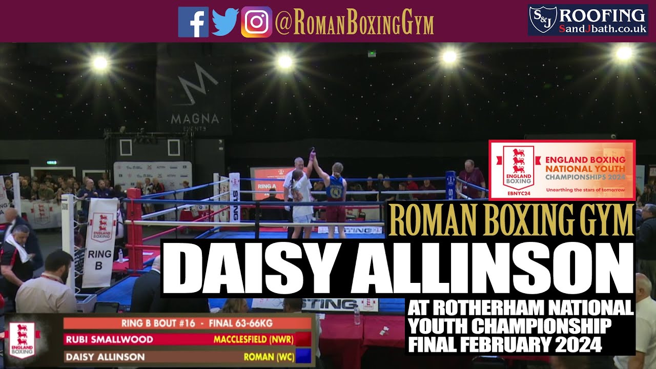 Daisy Allinson boxing at Rotherham (England Boxing National Youth Final ...