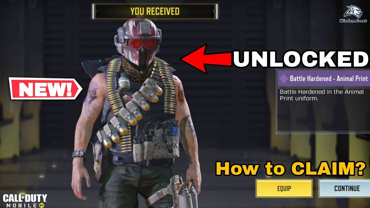 Unlocking Battle Hardened - Animal Print Character | How to CLAIM Cod ...