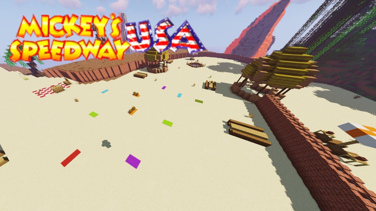 Minecraft: Mickey's Speedway USA Hawaii - YouTube