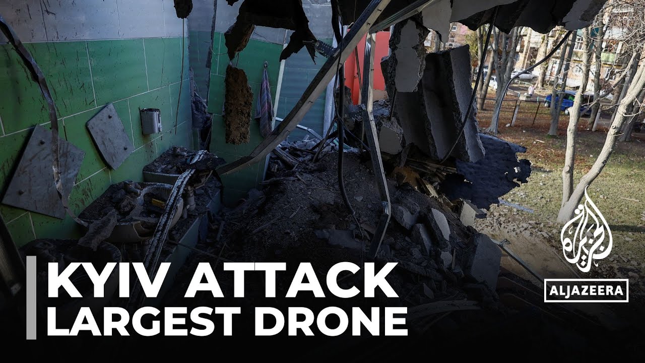 Largest drone attack' since Ukraine war began - YouTube