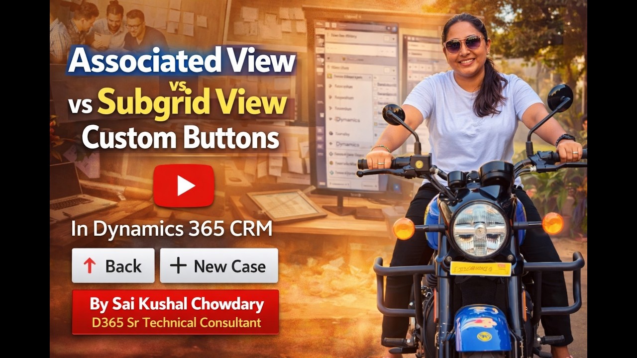 Microsoft D365 CRM | Associated View vs Subgrid View Custom Buttons In ...