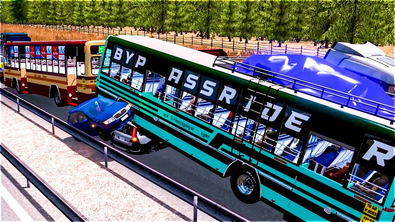 Tamil Bus Driver Makes Huge Accident | TNSTC Tamil Nadu Bus Mod | Euro ...