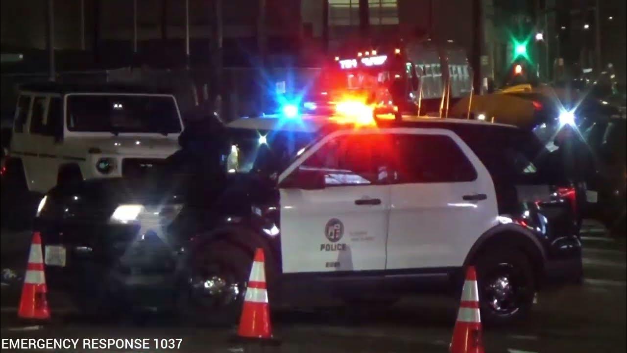 LAPD UNITS RESPONDING CODE 3 TO EXPANDED T.C - YouTube