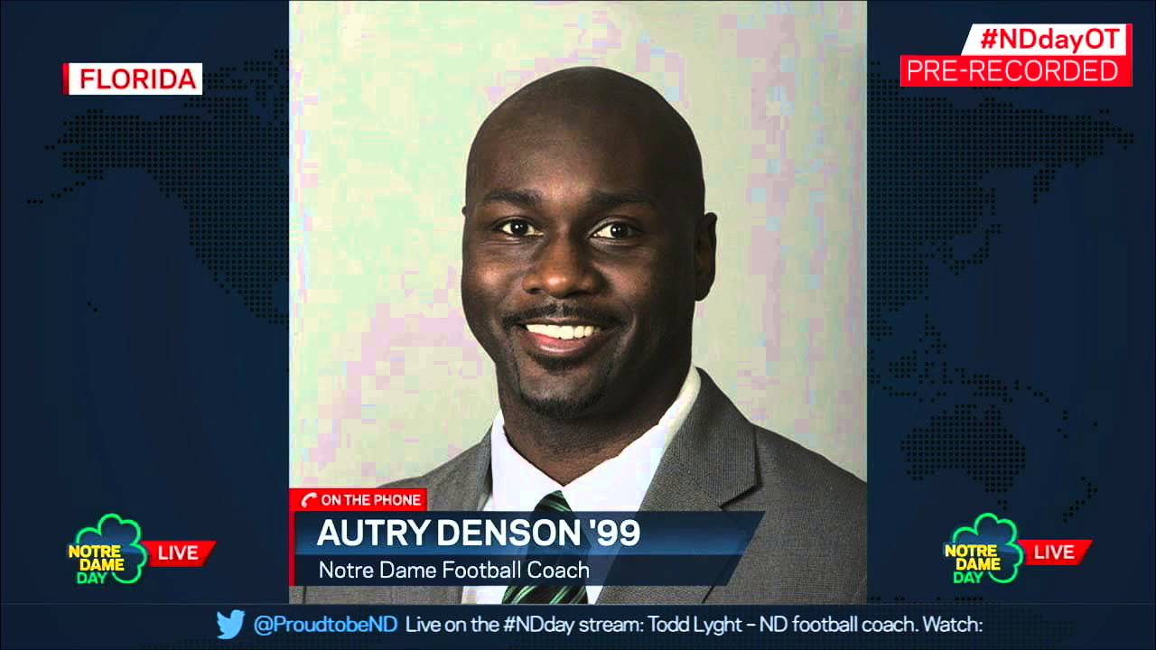 Interview with Autry Denson - Notre Dame Day 2015 - YouTube