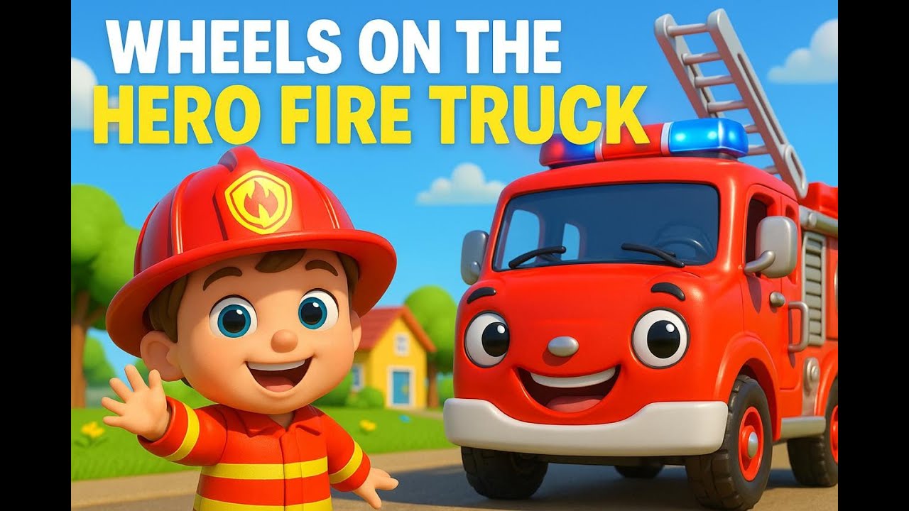 🚒 Wheels on the Hero Fire Truck 🚨 | Kids Song & Nursery Rhyme - YouTube